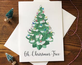 Christmas tree card | Etsy
