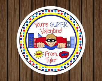 Superhero valentine | Etsy