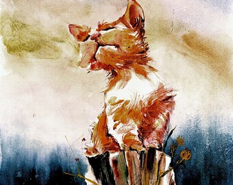 Siamese Cat Watercolor Fine Art Cat Print SIGNED by the Artist