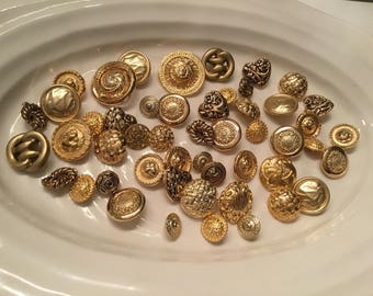 Gold shank buttons | Etsy