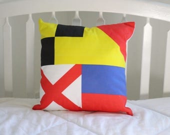 Nautical flag pillow | Etsy