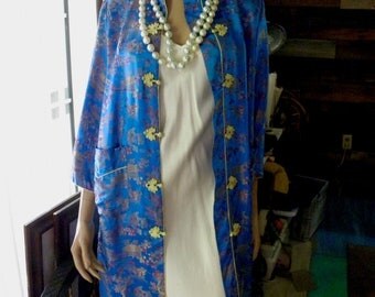 Silk brocade robe | Etsy