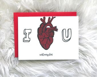 Heart card | Etsy