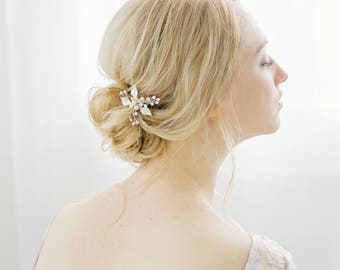 Bridal hair piece. Wedding set of 2 pins. Leaves Hair vines.