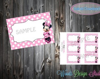 Minnie food labels | Etsy