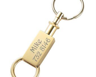 Personalized Gold Star Keychain Engraved Free