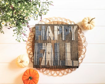 Happy fall sign | Etsy