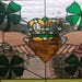 Irish Claddagh Ring Shamrock Stained & Beveled Glass Window