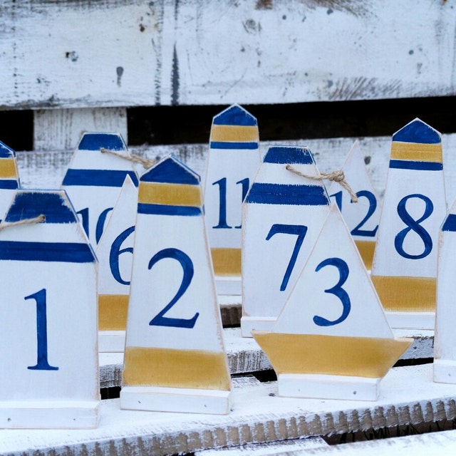 Banners garlands signs and table numbers. by WoodStreets on Etsy