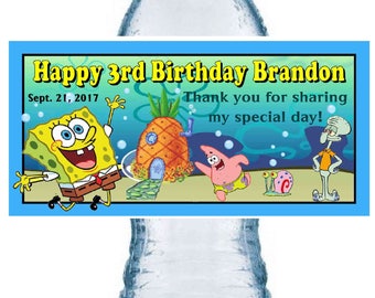 Spongebob labels | Etsy