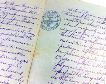 French script paper | Etsy