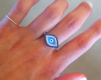 Evil eye ring | Etsy