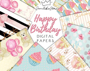 Birthday backgrounds | Etsy
