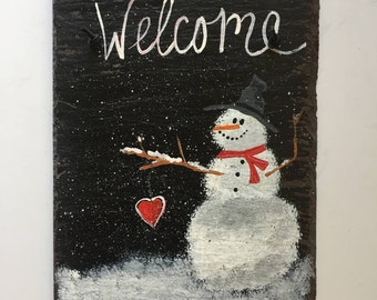 Slate welcome sign | Etsy