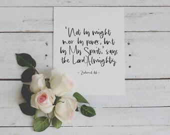 Not by might nor by power but by my Spirit UM rubber stamp