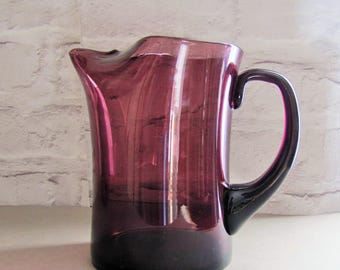 Purple glass pitcher | Etsy