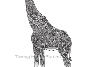 Zentangle animal art | Etsy