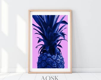 Blue pineapple | Etsy