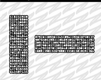 Number cutout | Etsy