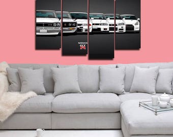 Nissan gtr canvas | Etsy