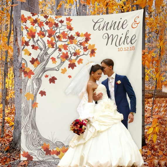 Fall Wedding Fall Wedding Backdrop Fall Wedding Banner Fall