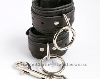 Leather bondage cuff | Etsy