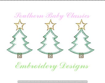 Pine tree applique | Etsy