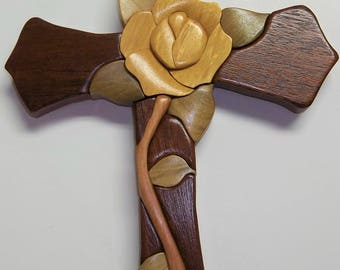 Intarsia cross | Etsy