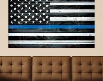 Blue wall sticker | Etsy