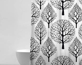 Tree shower curtain | Etsy