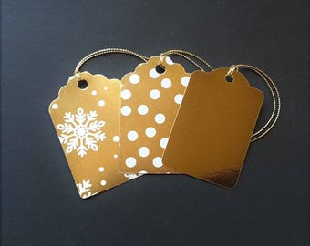 Gold gift tags | Etsy