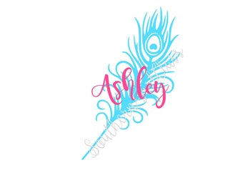 Feather decal | Etsy