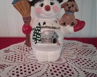 Ceramic snowman | Etsy