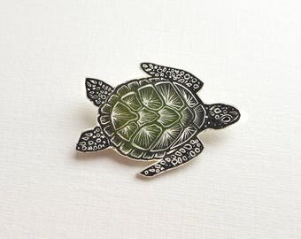 Sea turtle pin | Etsy