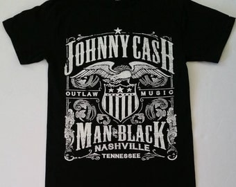 Johnny cash t shirt | Etsy