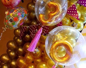 Number balloons | Etsy