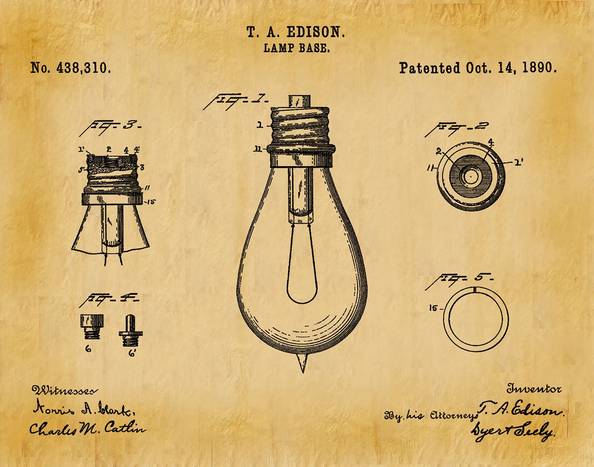 Edison Light Bulb Diagram