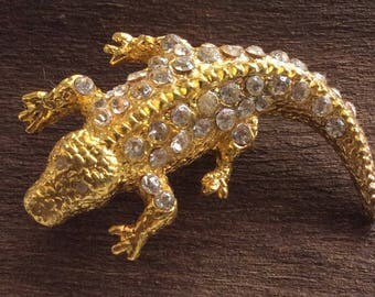 Gold crocodile | Etsy