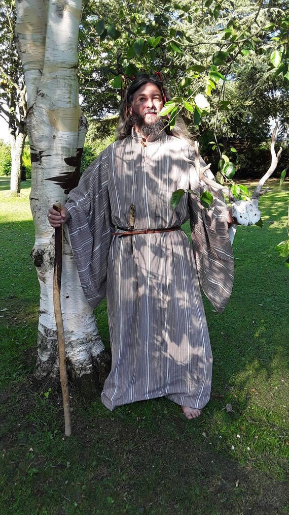 Winter Silver Birch Druid robe Pagan Wicca wear Mage