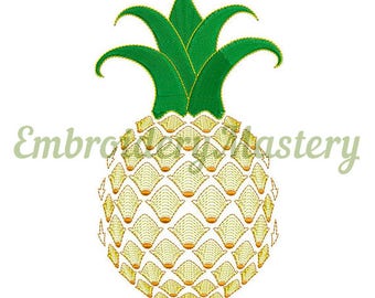 Pineapple embroidery | Etsy