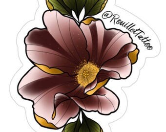 Wildflower Tattoo Etsy