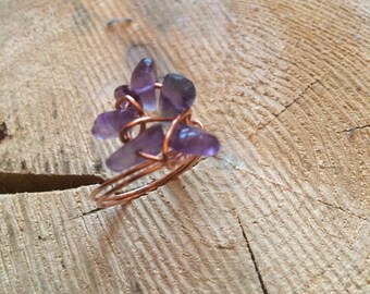 Stamped inscription Ring Copper E0258