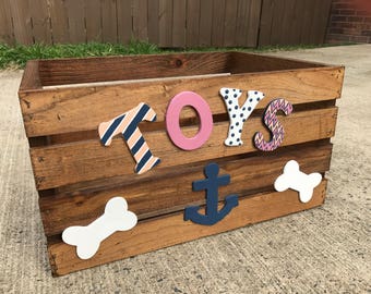 Dog toy box | Etsy