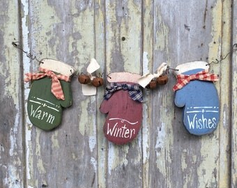 Mitten garland | Etsy