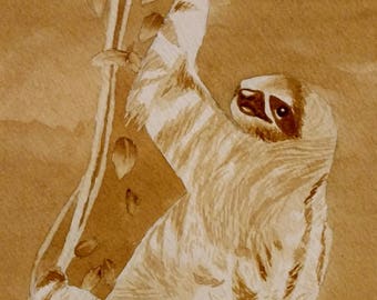 Sloth painting | Etsy