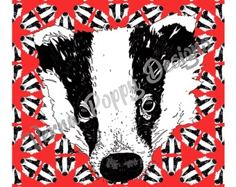 Badger art | Etsy
