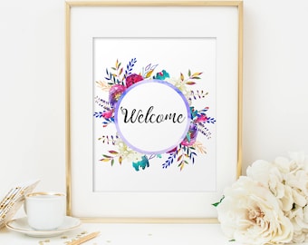 Welcome home print | Etsy