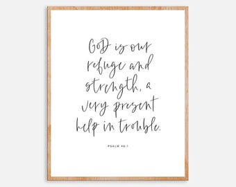 Psalm 46 1 | Etsy