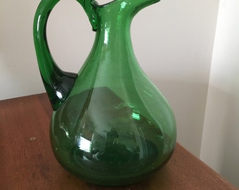 Hand blown pitcher | Etsy