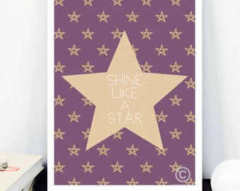 Star print | Etsy